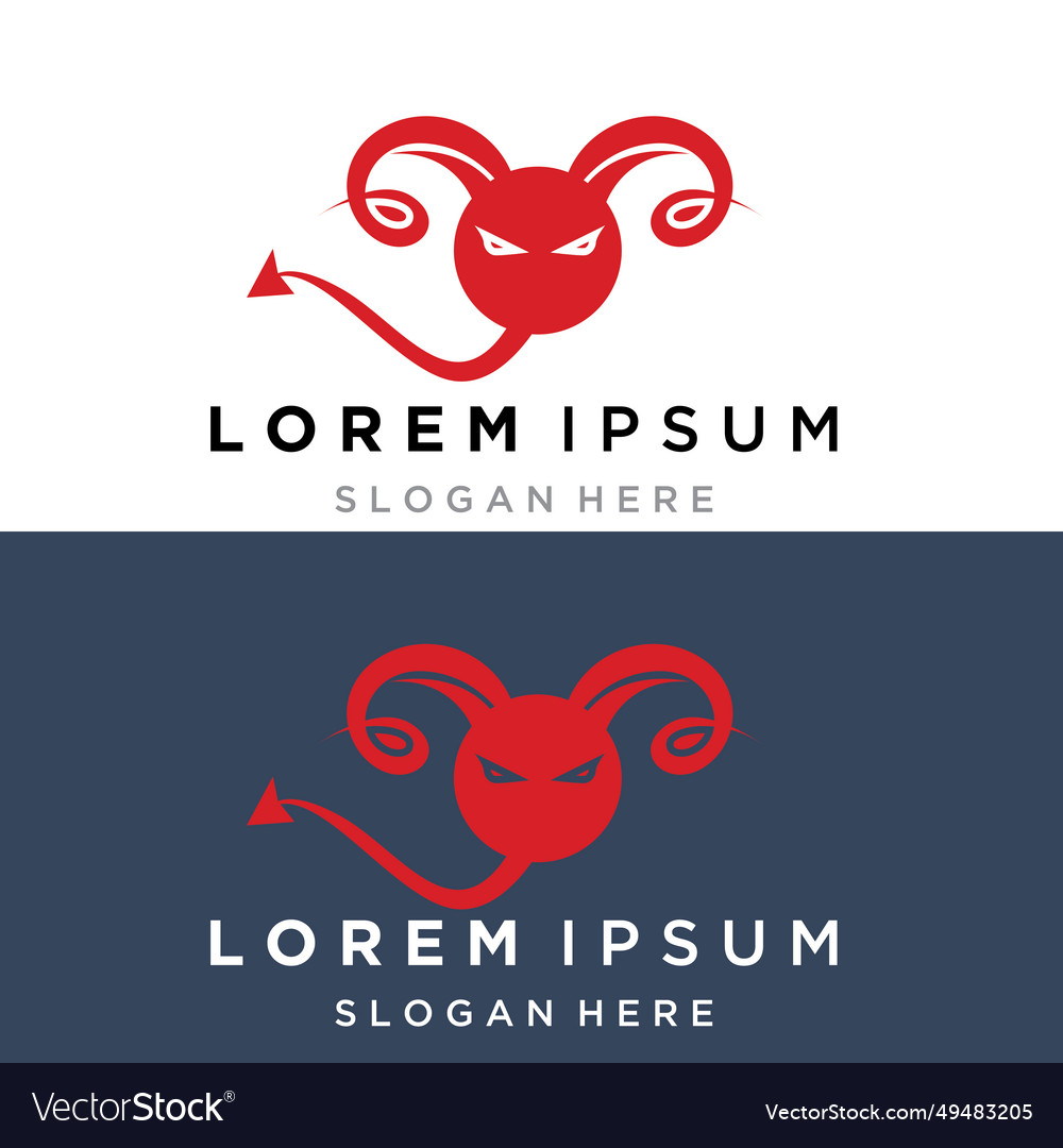 Devil icon design logo template Royalty Free Vector Image