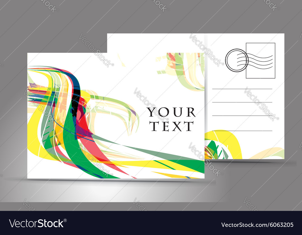 Empty postcard Royalty Free Vector Image - VectorStock