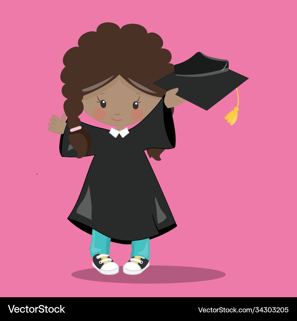 Graduation day girl 23 Royalty Free Vector Image