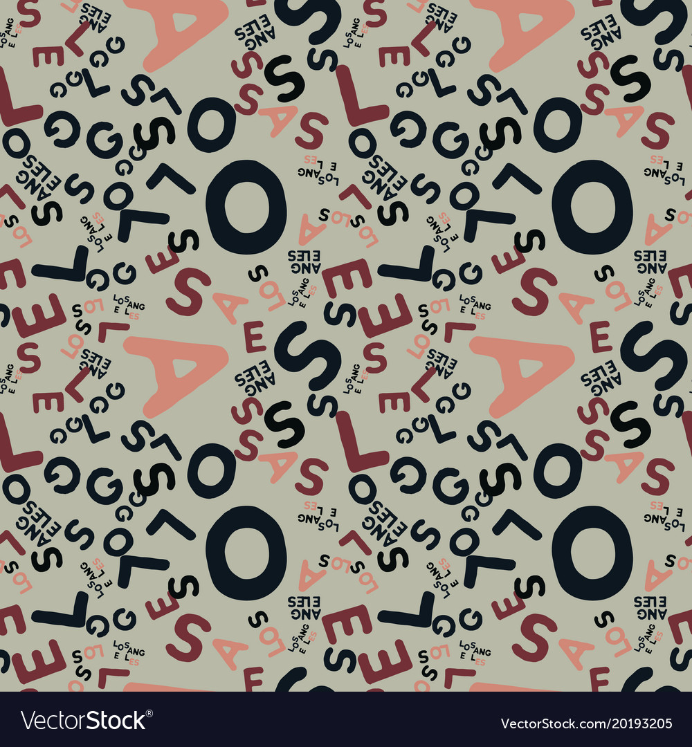 Los angeles creative pattern Royalty Free Vector Image