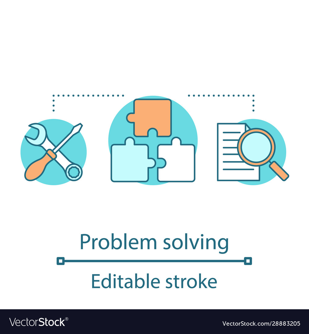 Problem Solving Concept Icon Royalty Free Vector Image