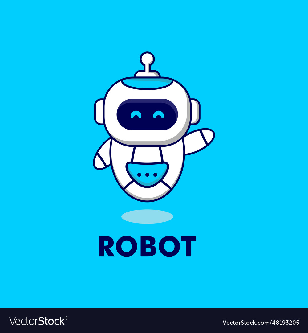 Robot or bot logo modern conversation automatic Vector Image