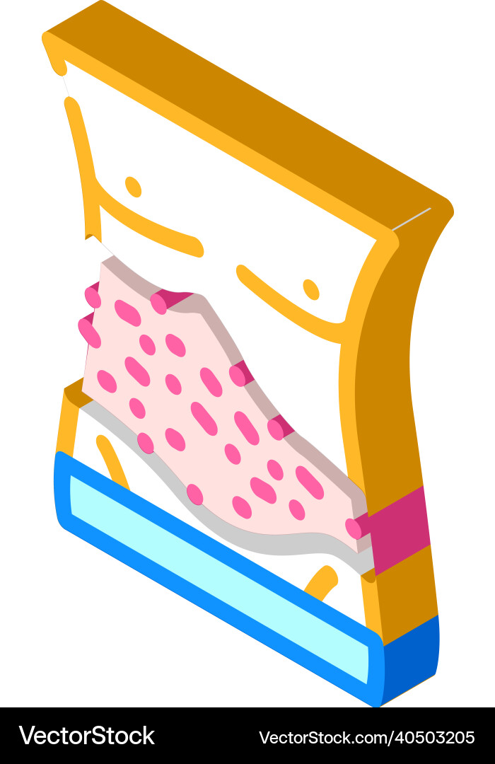 Shingles skin disease isometric icon Royalty Free Vector