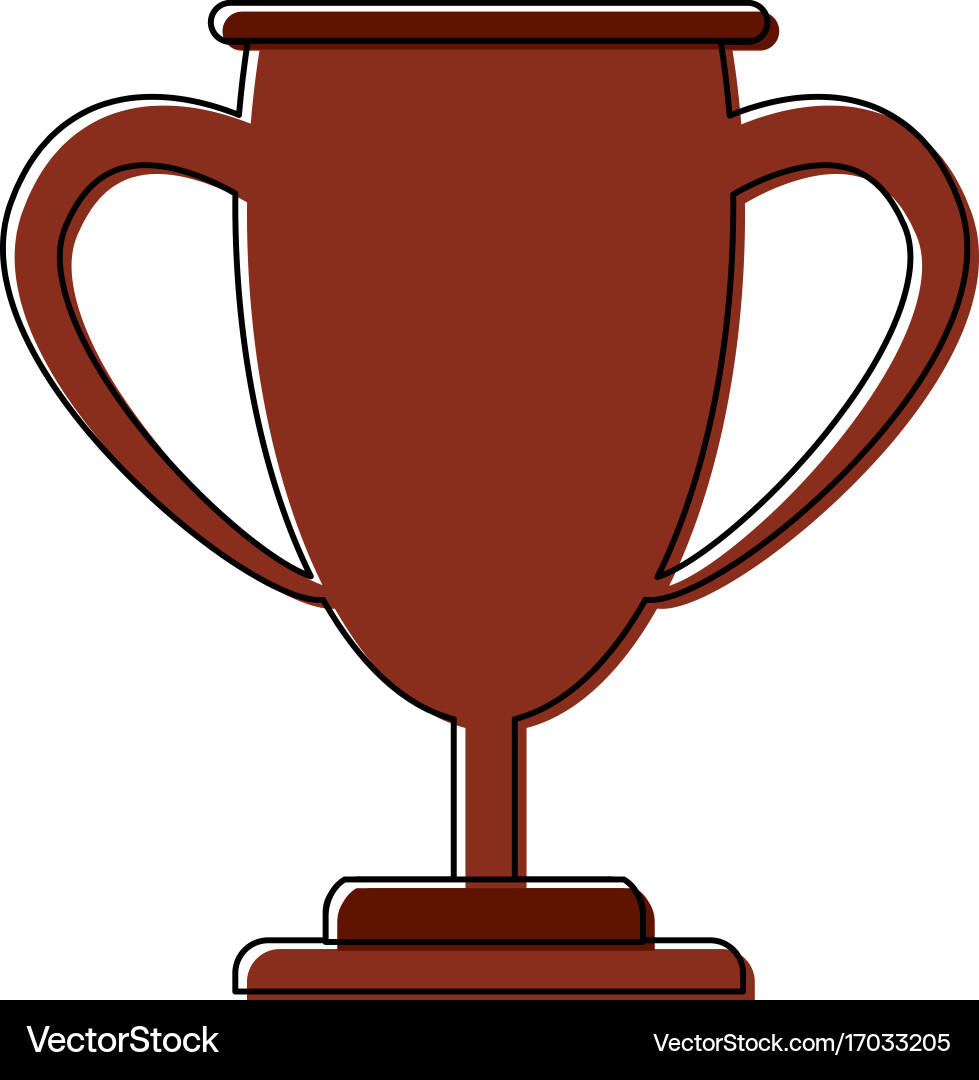 Trophy business for the first position winner Vector Image