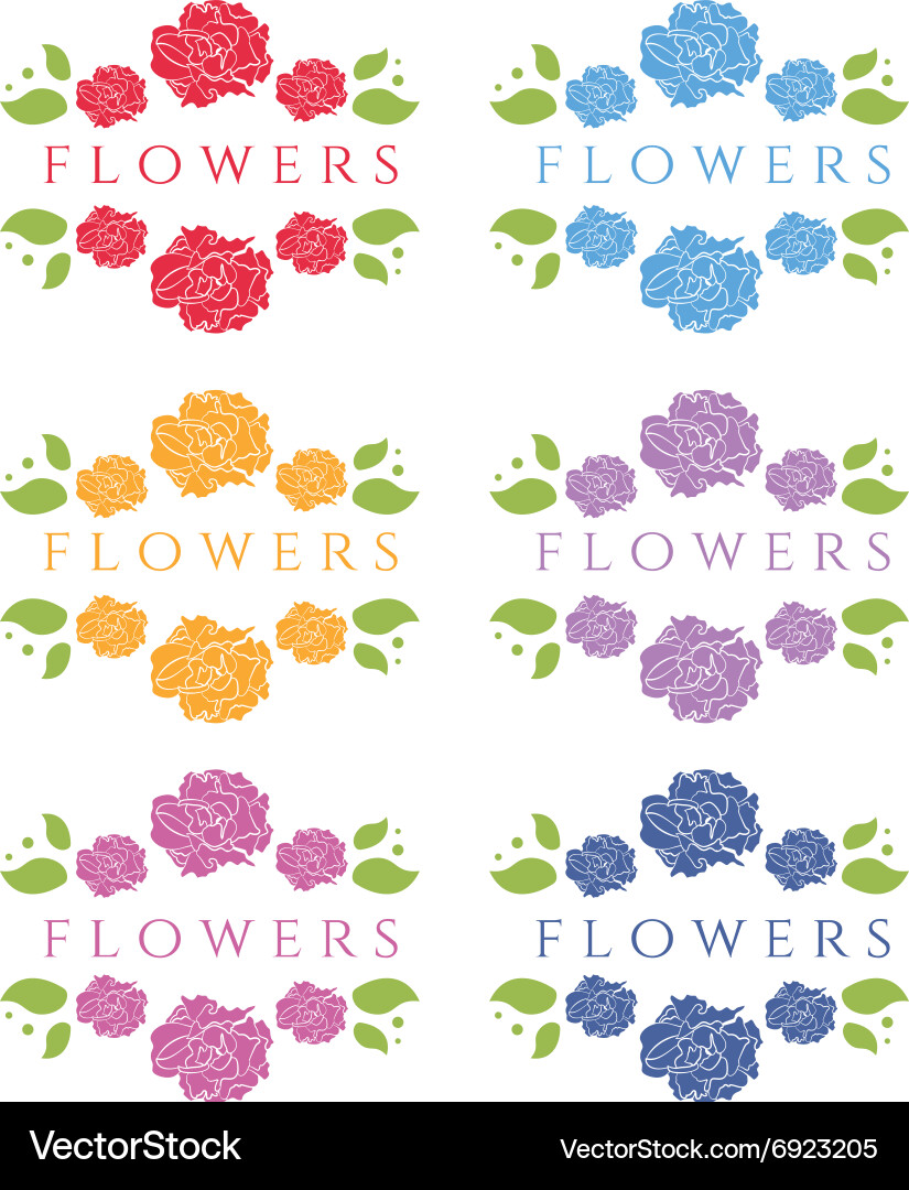 Vintage labels with rose flower Royalty Free Vector Image