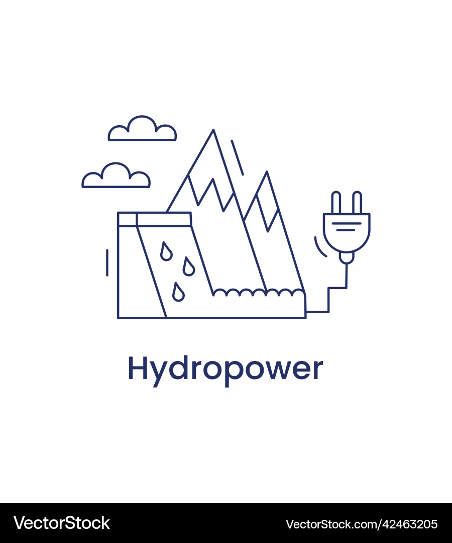 Water energy icon esg environmental concept Vector Image