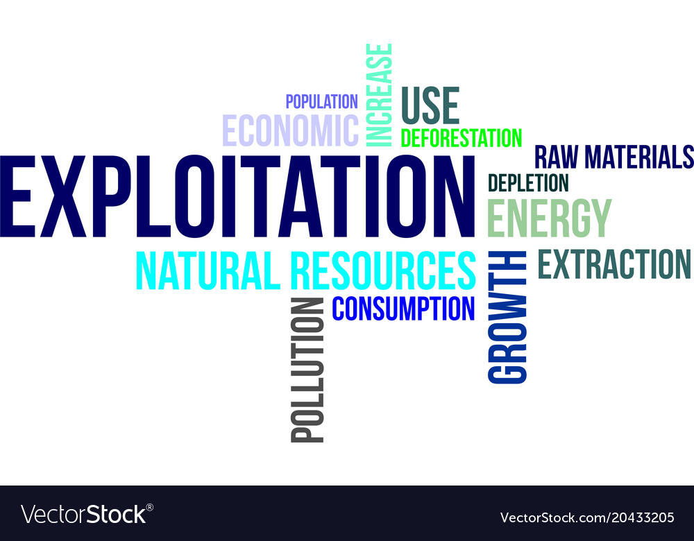 Word cloud - exploitation Royalty Free Vector Image