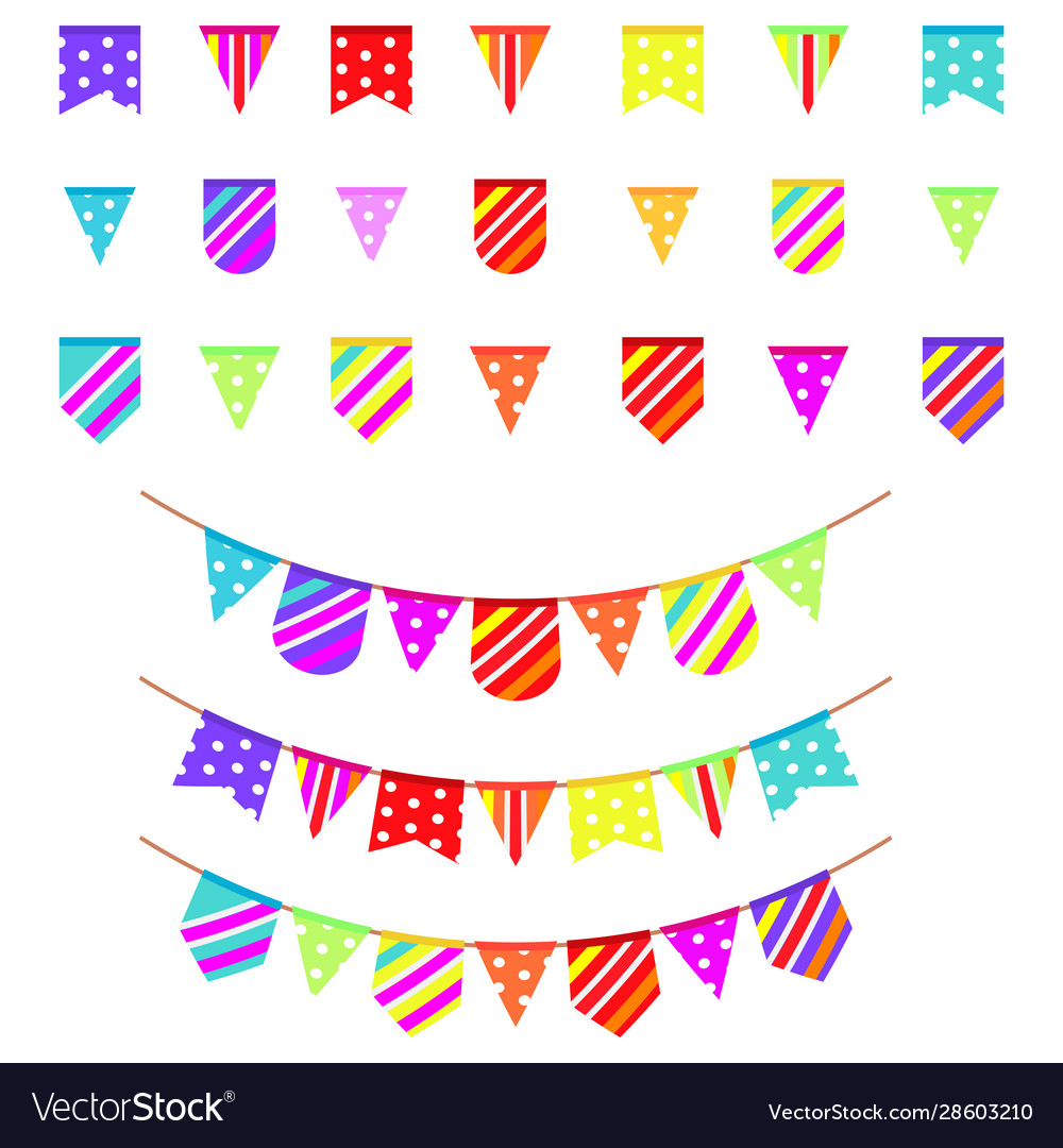 Colorful festival flag carnival Royalty Free Vector Image