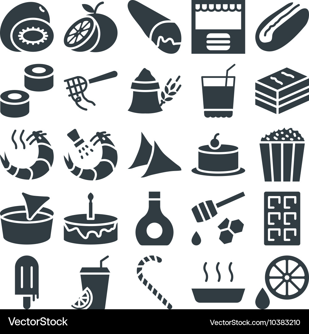 Food Cool Icons 11 Royalty Free Vector Image - VectorStock