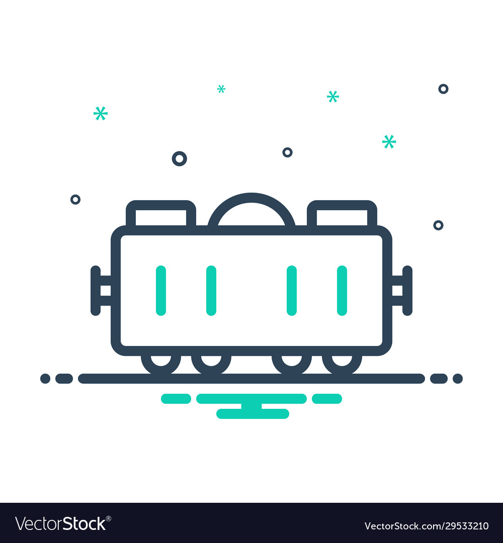 Goods train Royalty Free Vector Image - VectorStock