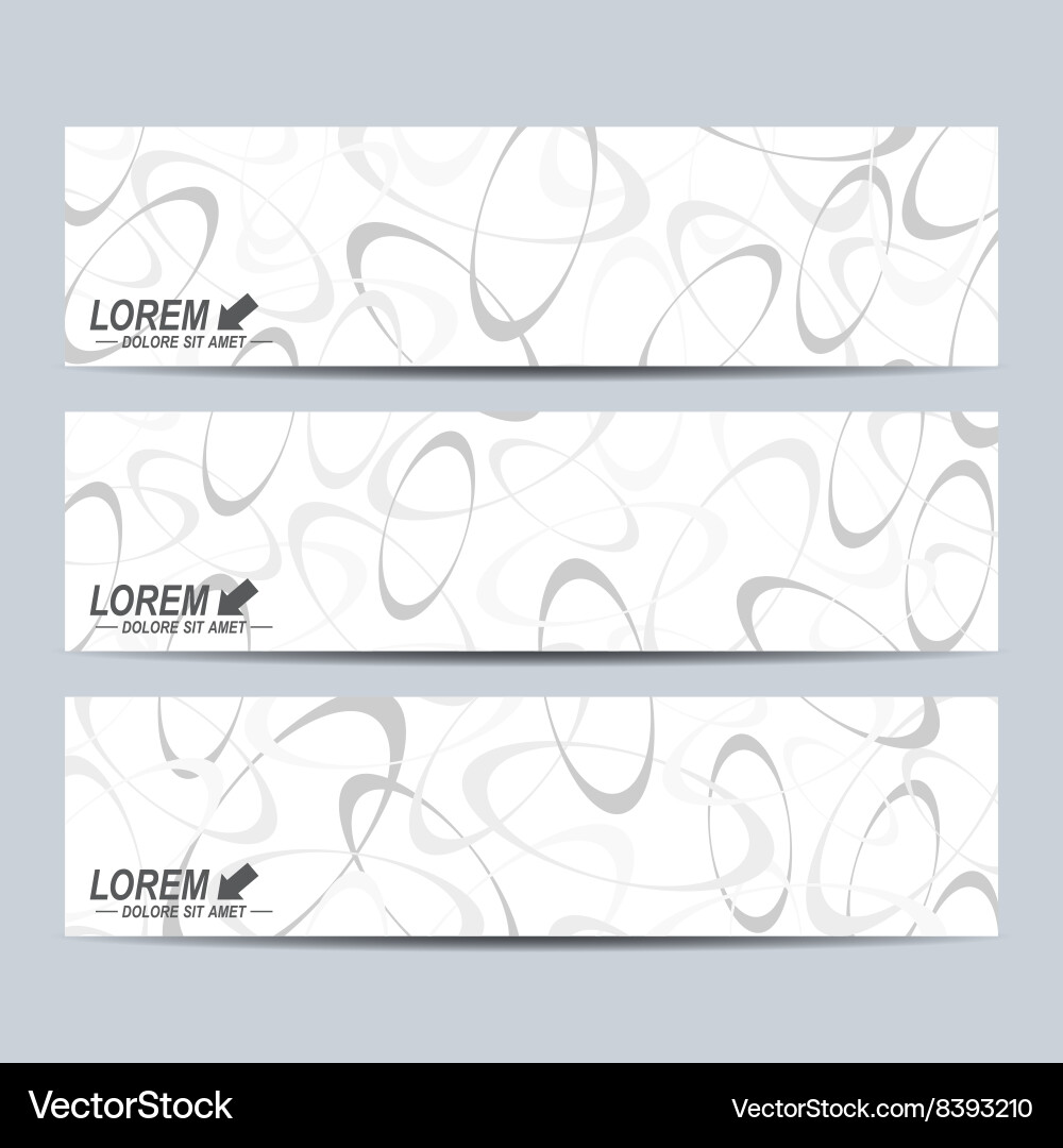 Grey set of banners background with gray Vector Image