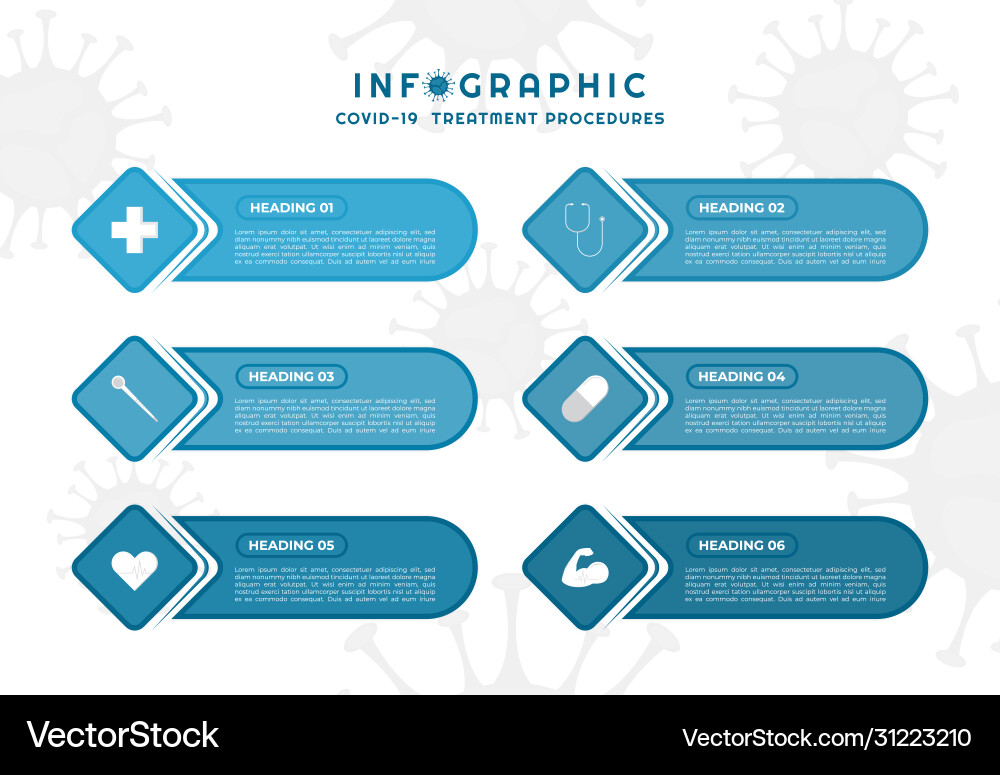 Infographic ingredient medical style Royalty Free Vector