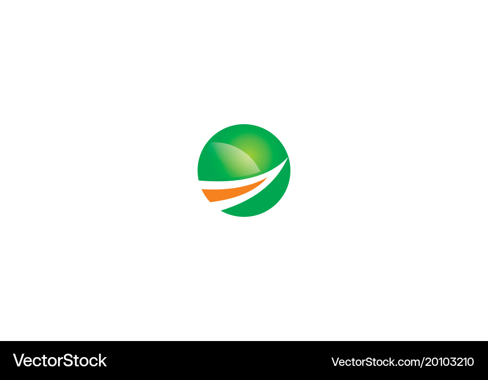Round arrow up business logo Royalty Free Vector Image