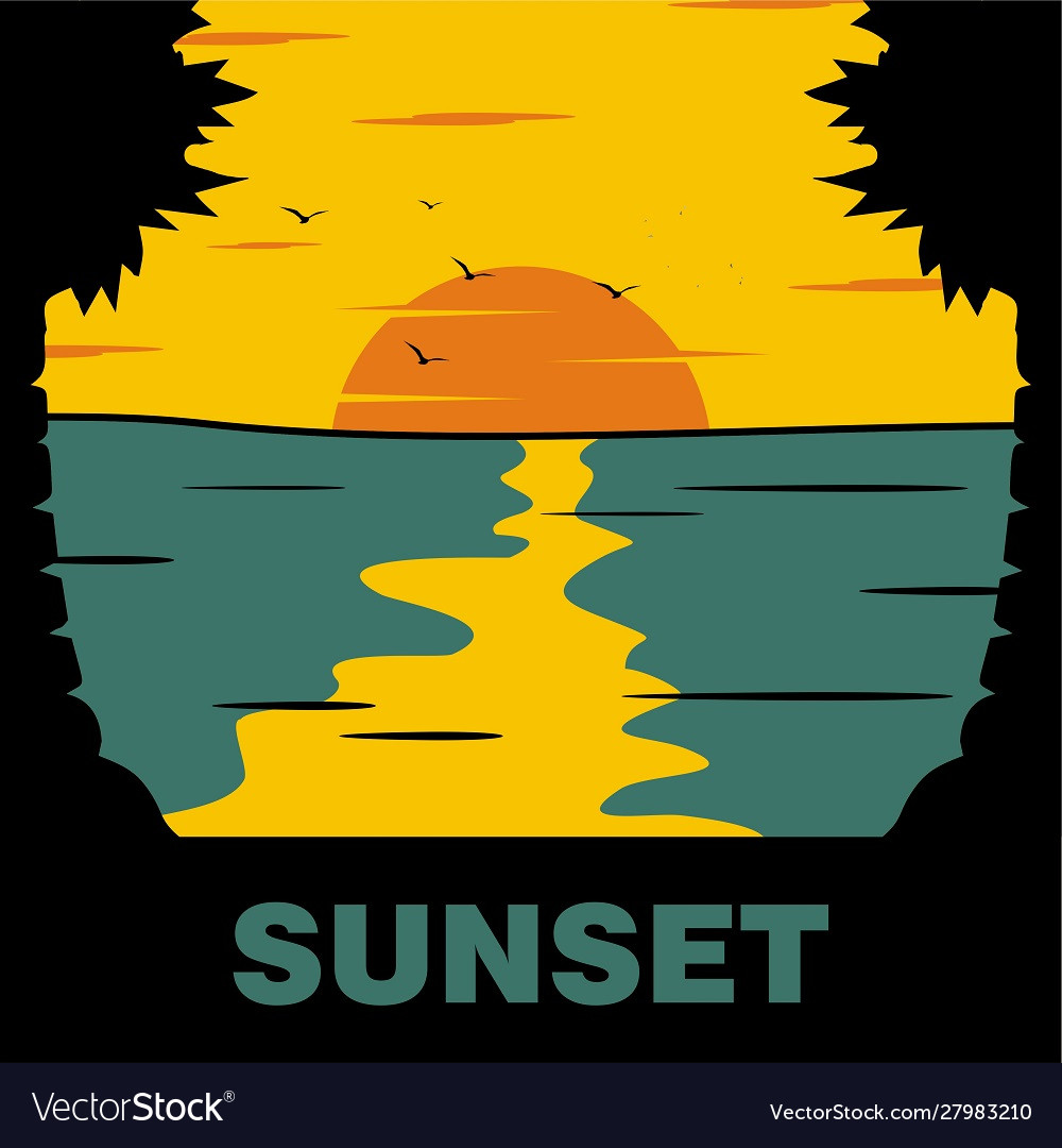 Sunset Royalty Free Vector Image - VectorStock