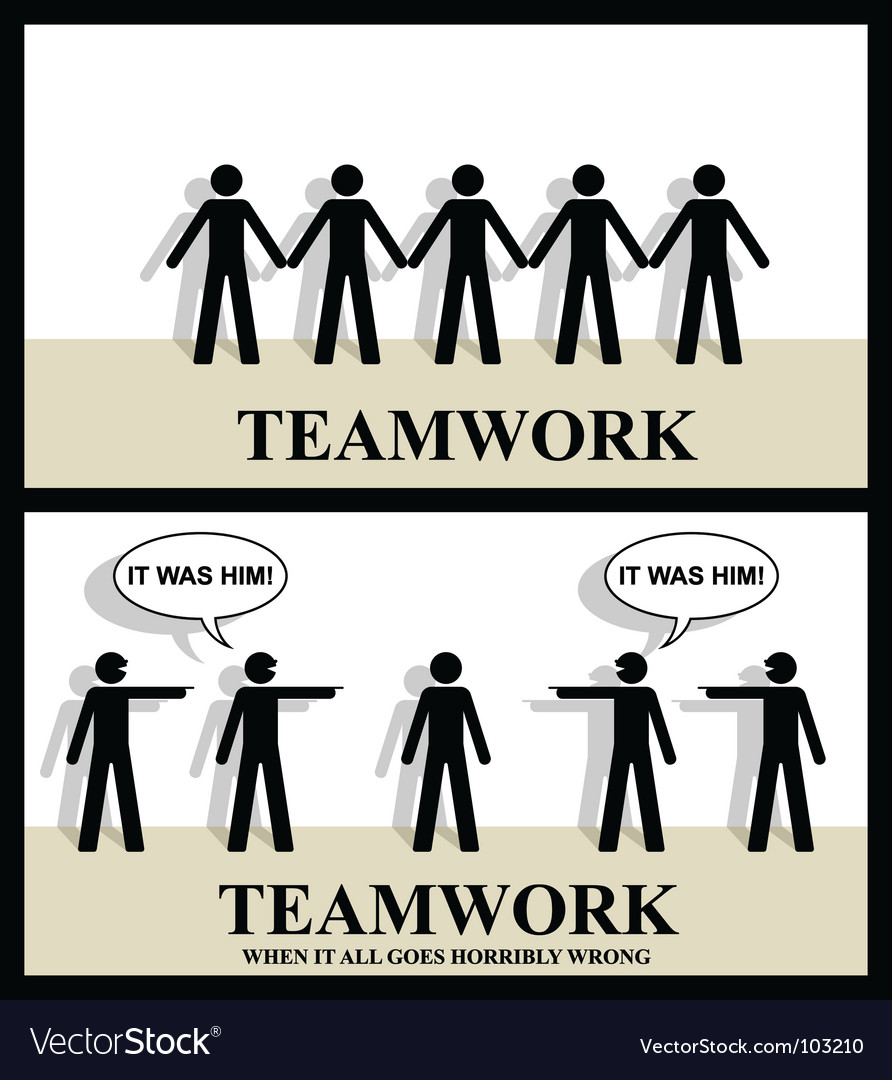 Teamwork one Royalty Free Vector Image - VectorStock