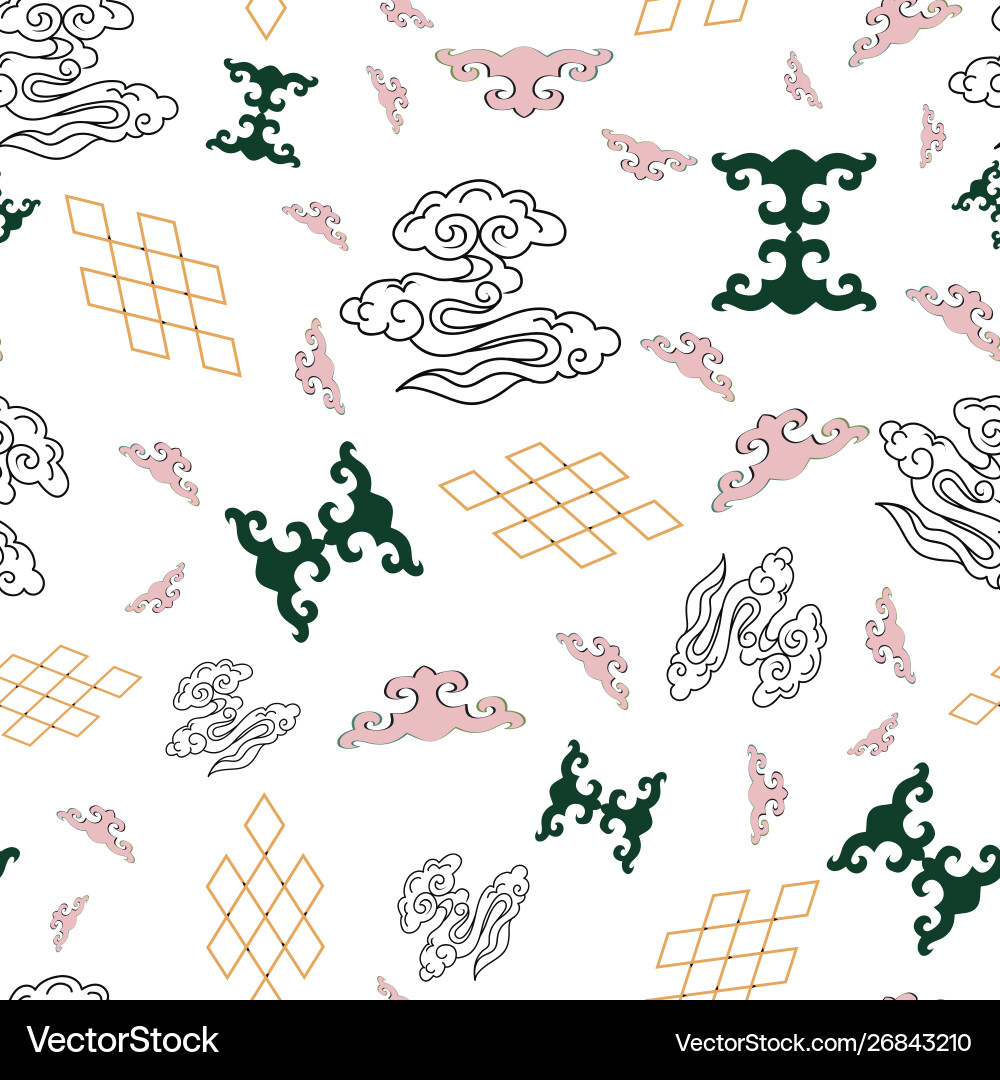 Traditional symbol and ornaments Royalty Free Vector Image