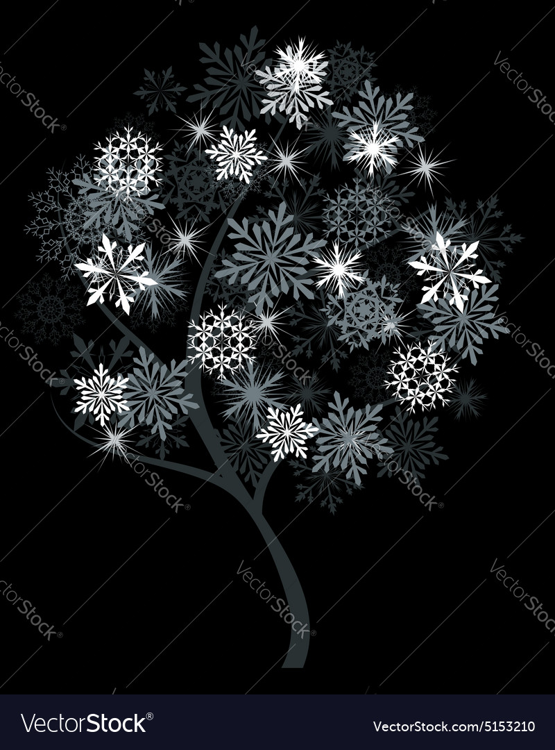 Winter tree Royalty Free Vector Image - VectorStock