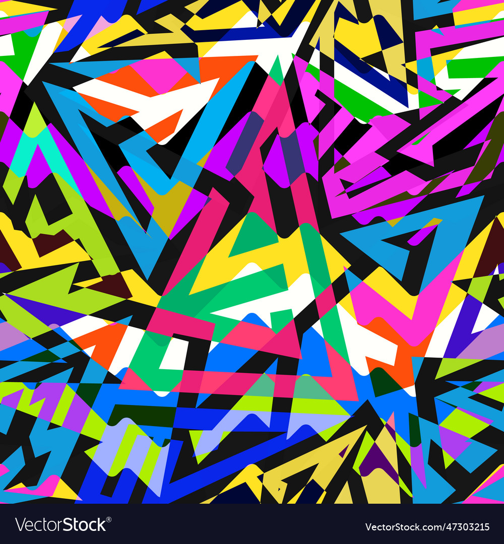 Colorful abstract triangles seamless pattern Vector Image