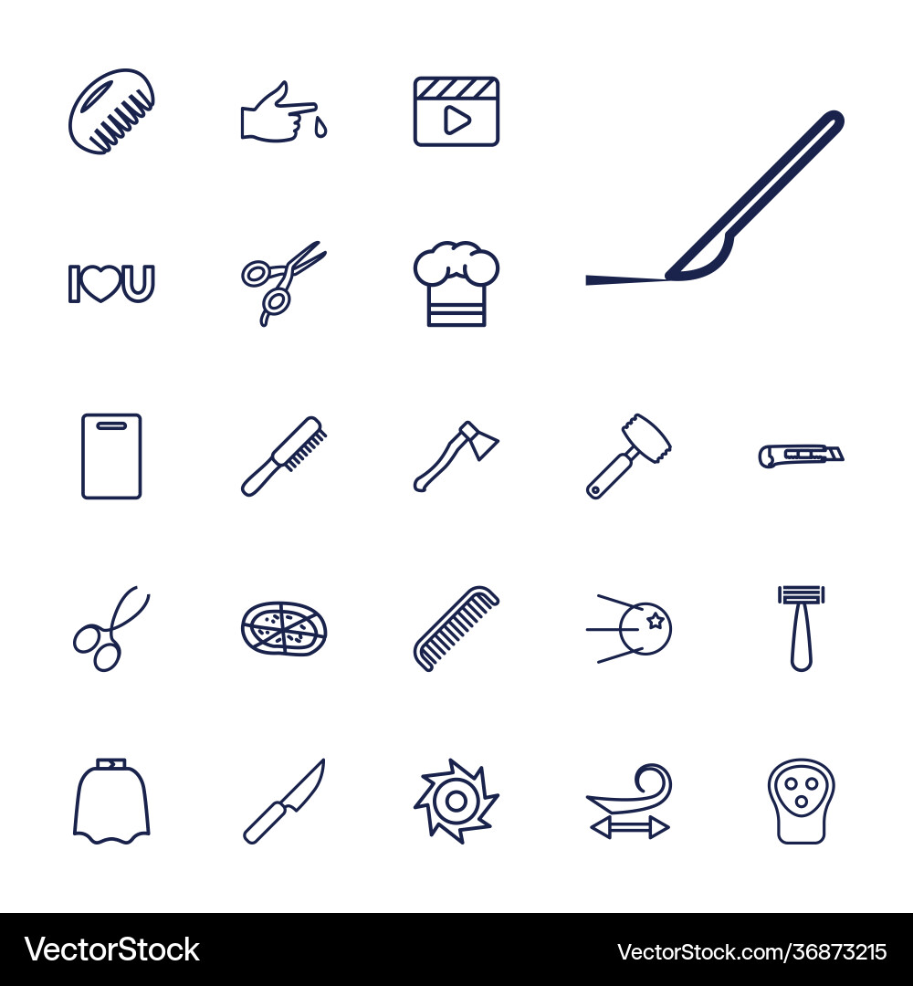 Cut icons Royalty Free Vector Image - VectorStock