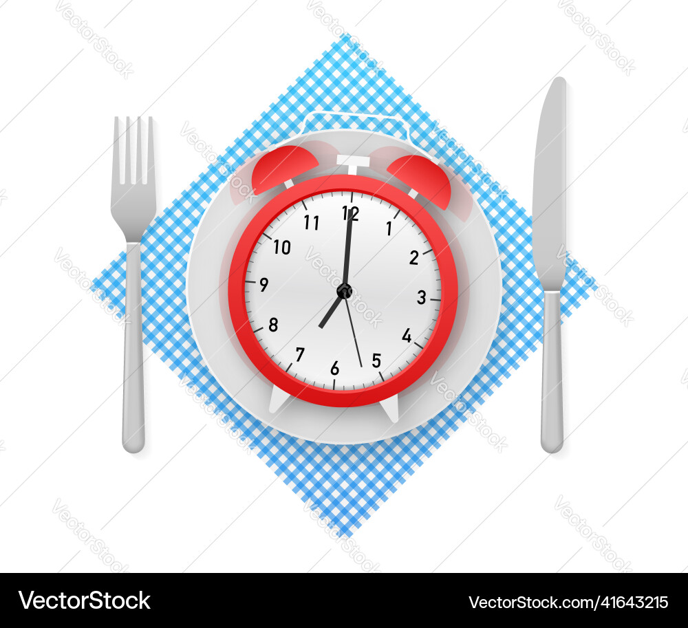 Flat icon with lunch time and hand with tray Vector Image