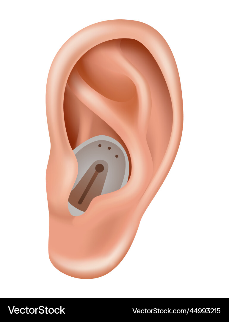 Hearing aid sound amplifier for patients Vector Image