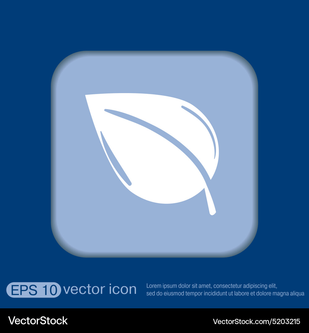 Leaf sign nature icon Royalty Free Vector Image