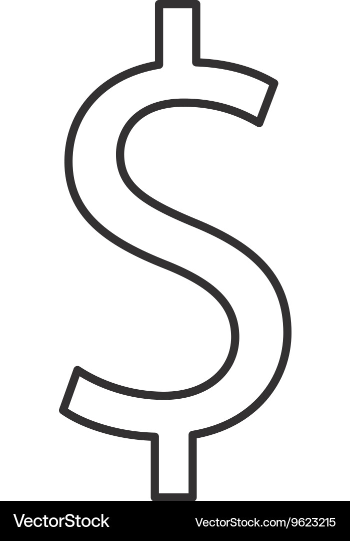 Money symbol isolated icon design Royalty Free Vector Image