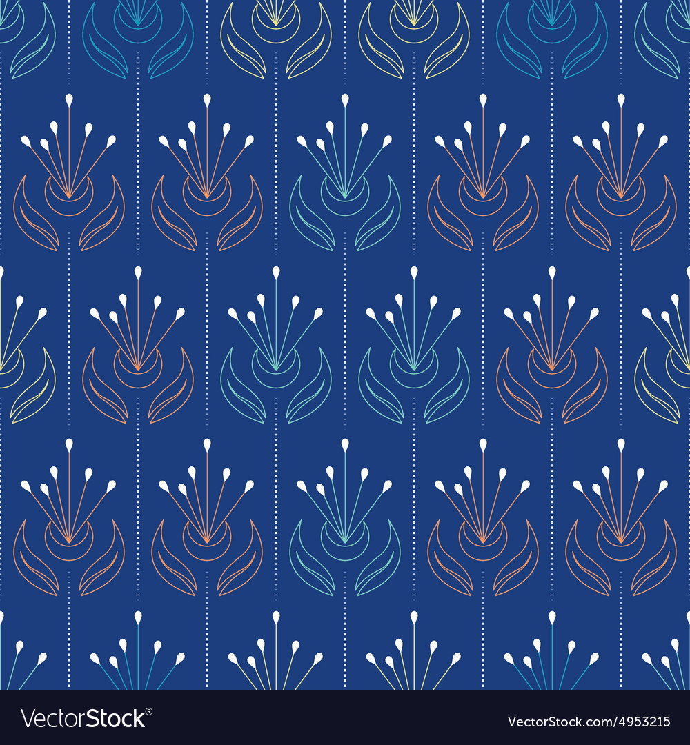 Seamless pattern design flowe Royalty Free Vector Image