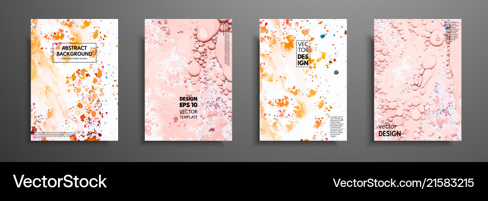 Set of creative painted cards hand drawn textures Vector Image