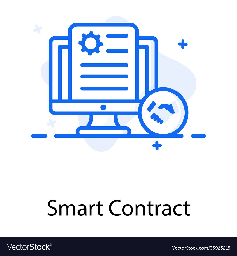 Smart contract Royalty Free Vector Image - VectorStock