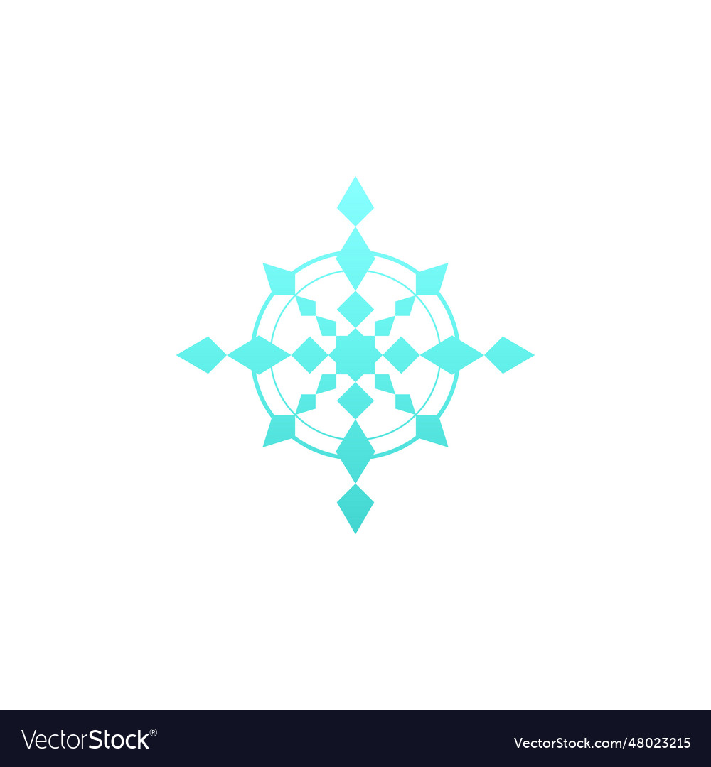Snowflake logo design icon Royalty Free Vector Image