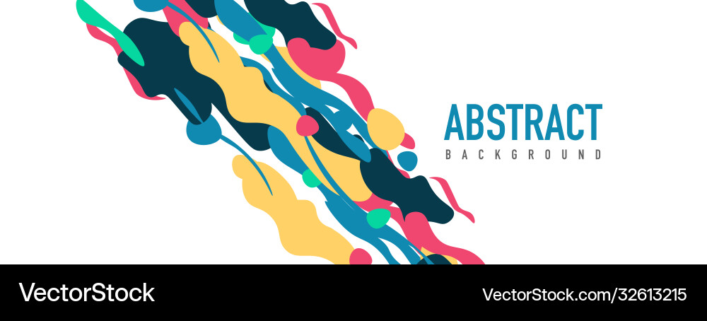 Trendy liquid style shapes abstract design Vector Image