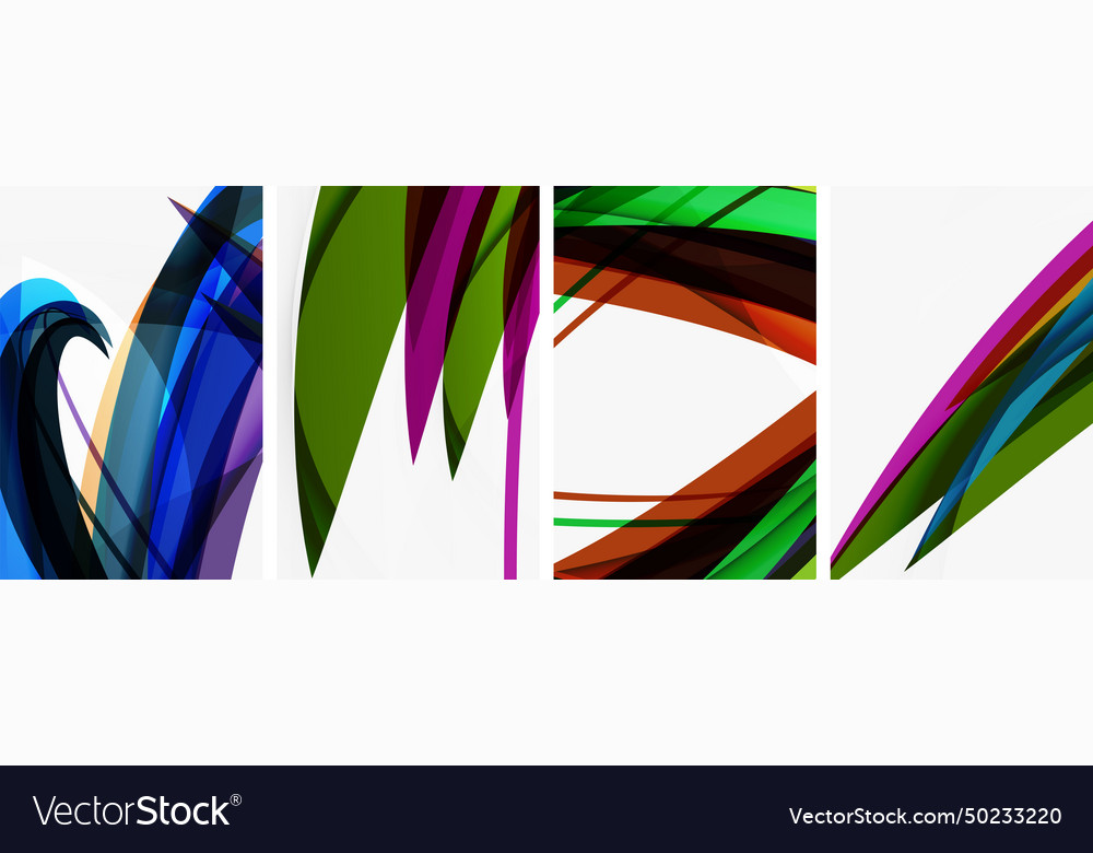 Abstract colorful wave posters for wallpaper Vector Image