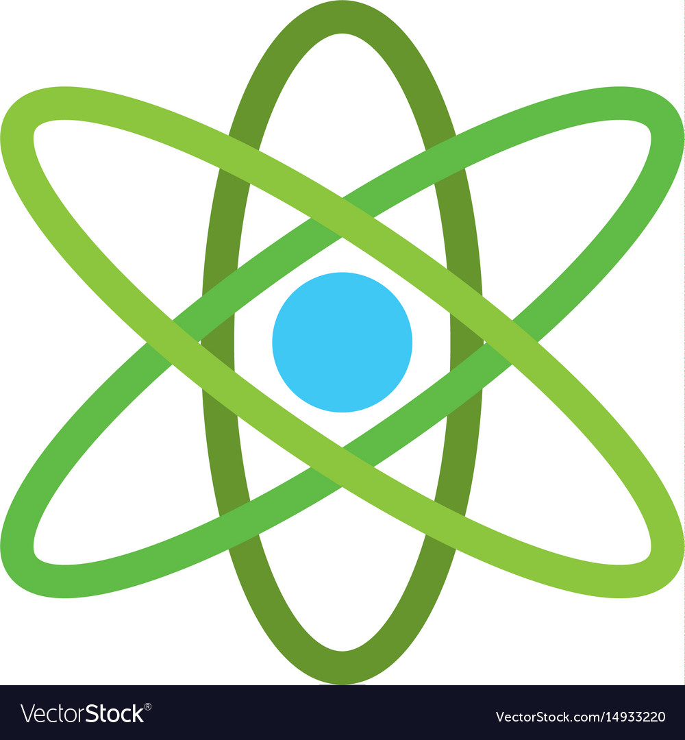 Atom molecule isolated icon Royalty Free Vector Image