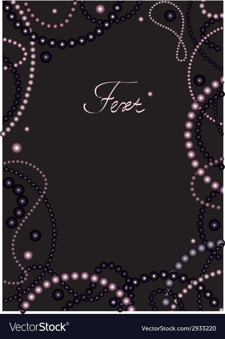 Beads border Royalty Free Vector Image - VectorStock