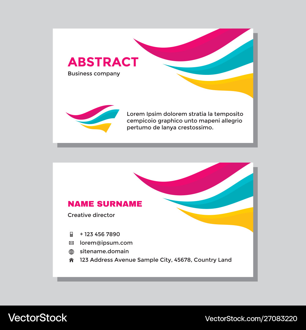Business visit card template with logo - concept d
