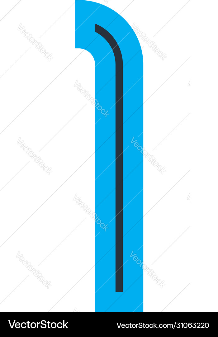 Font for your design number one in simple style Vector Image