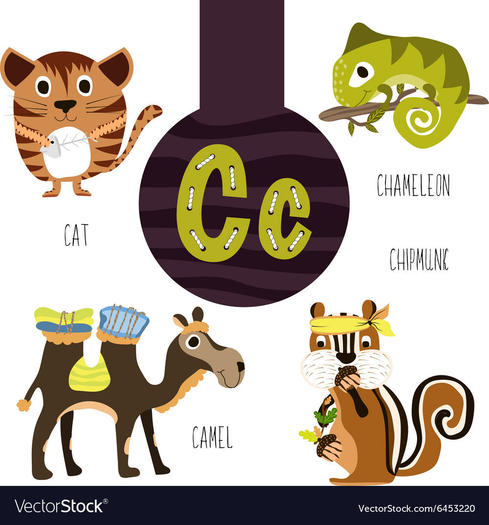 Fun animal letters of the alphabet Royalty Free Vector Image