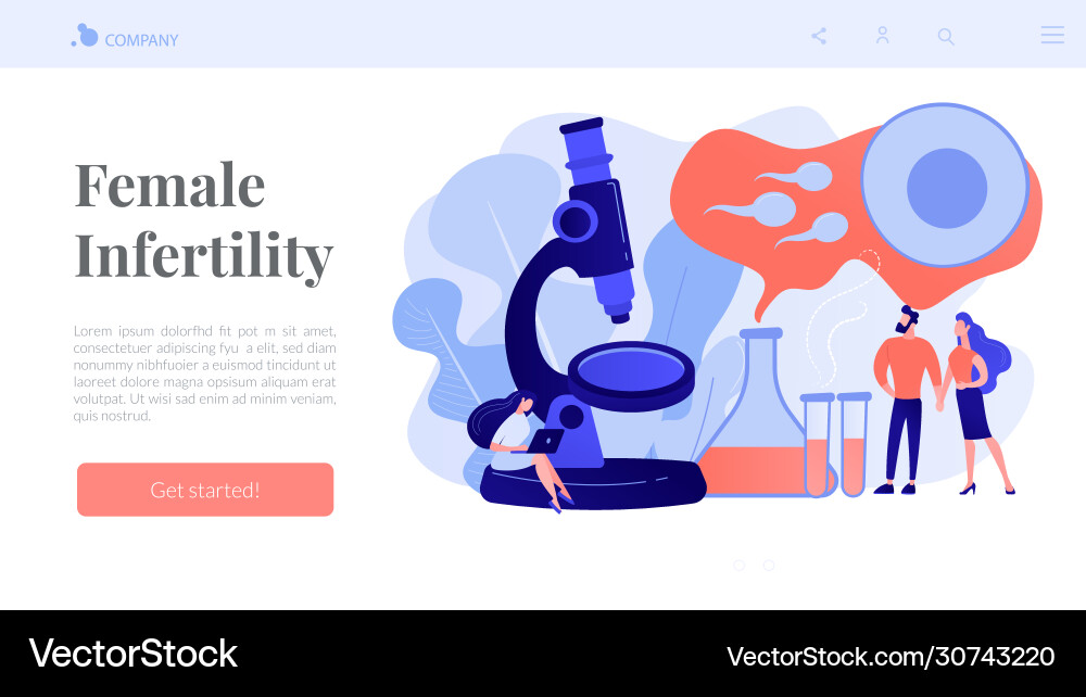 Infertility concept landing page Royalty Free Vector Image