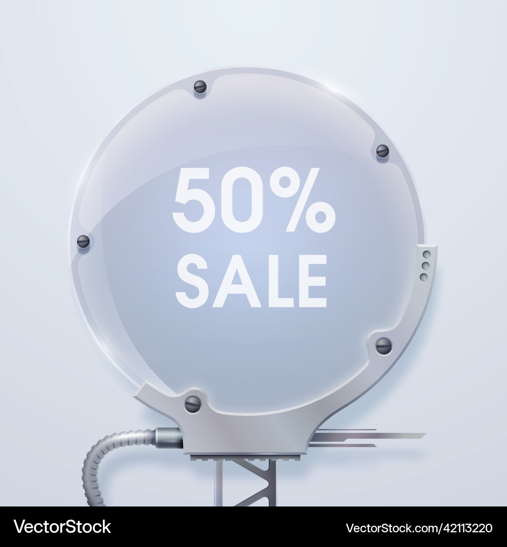 Modern round billboard sale poster Royalty Free Vector Image