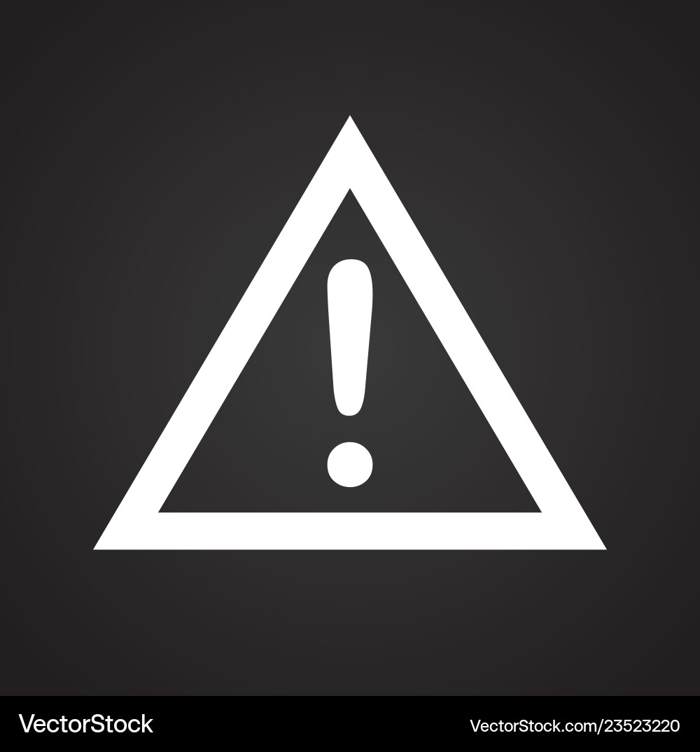 Safety prohibition icon on black background Vector Image