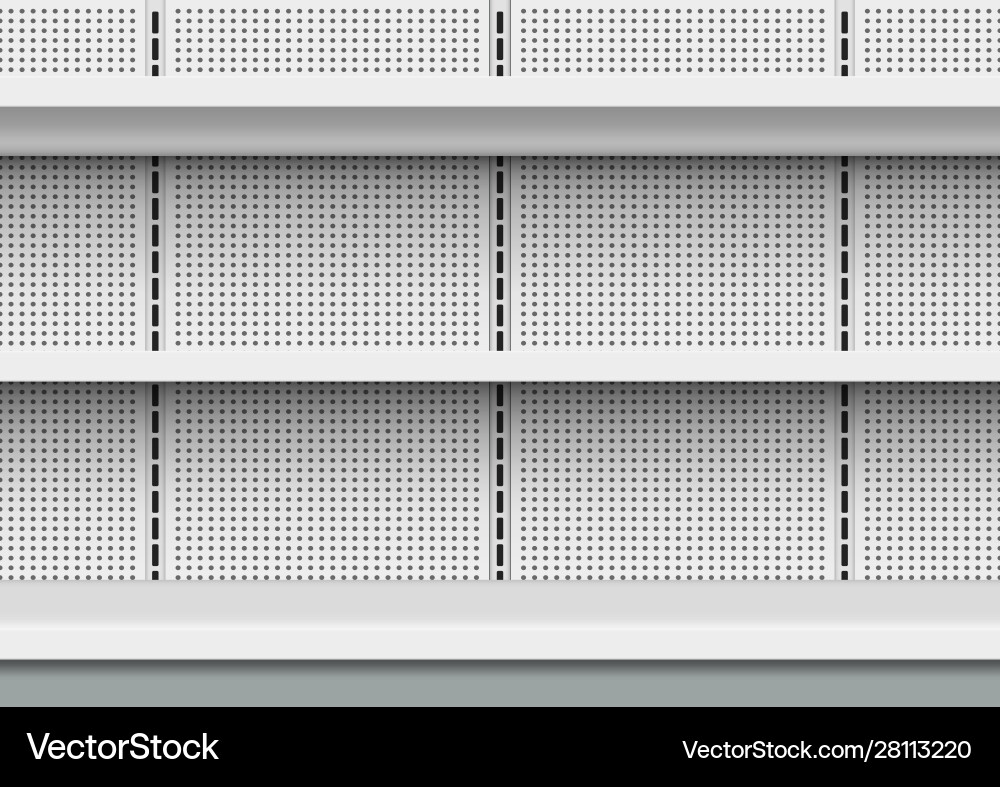 Seamless pattern of empty store shelves in market Vector Image