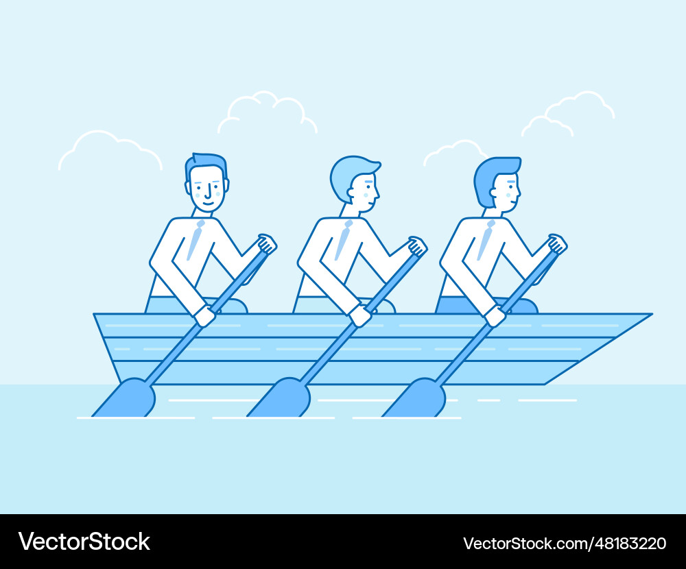 Teamwork and cooperation concept Royalty Free Vector Image