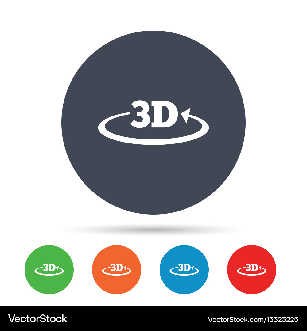 3d sign icon new technology symbol Royalty Free Vector Image