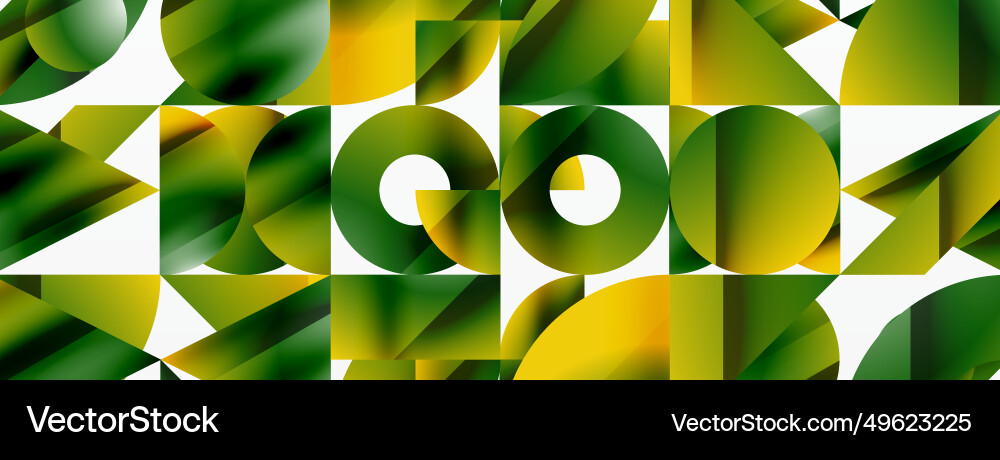 Assorted geometric shapes unite in a minimalistic Vector Image