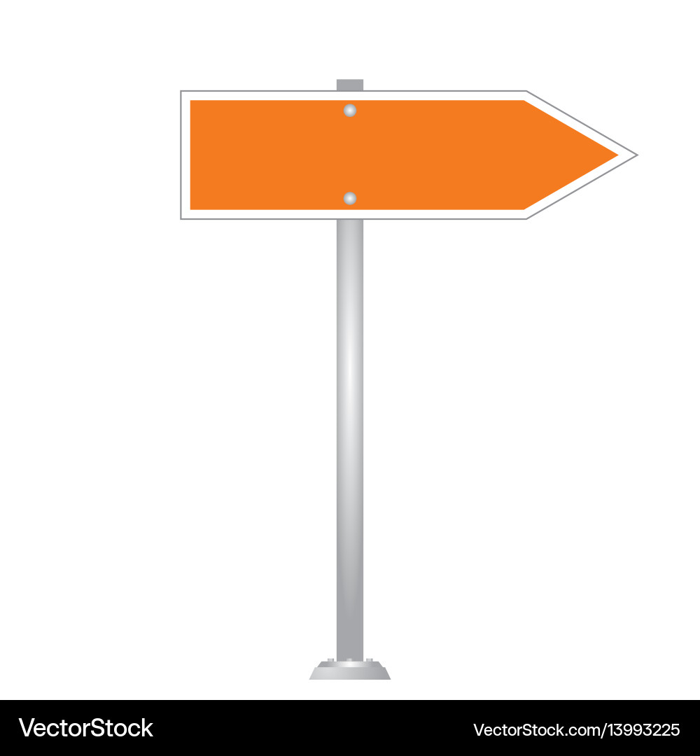 Blank road sign board isolated on white background