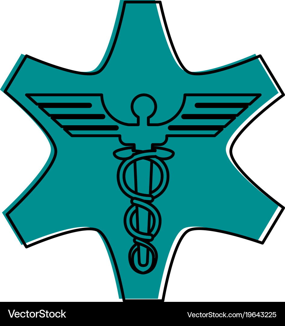 Caduceus medical symbol Royalty Free Vector Image