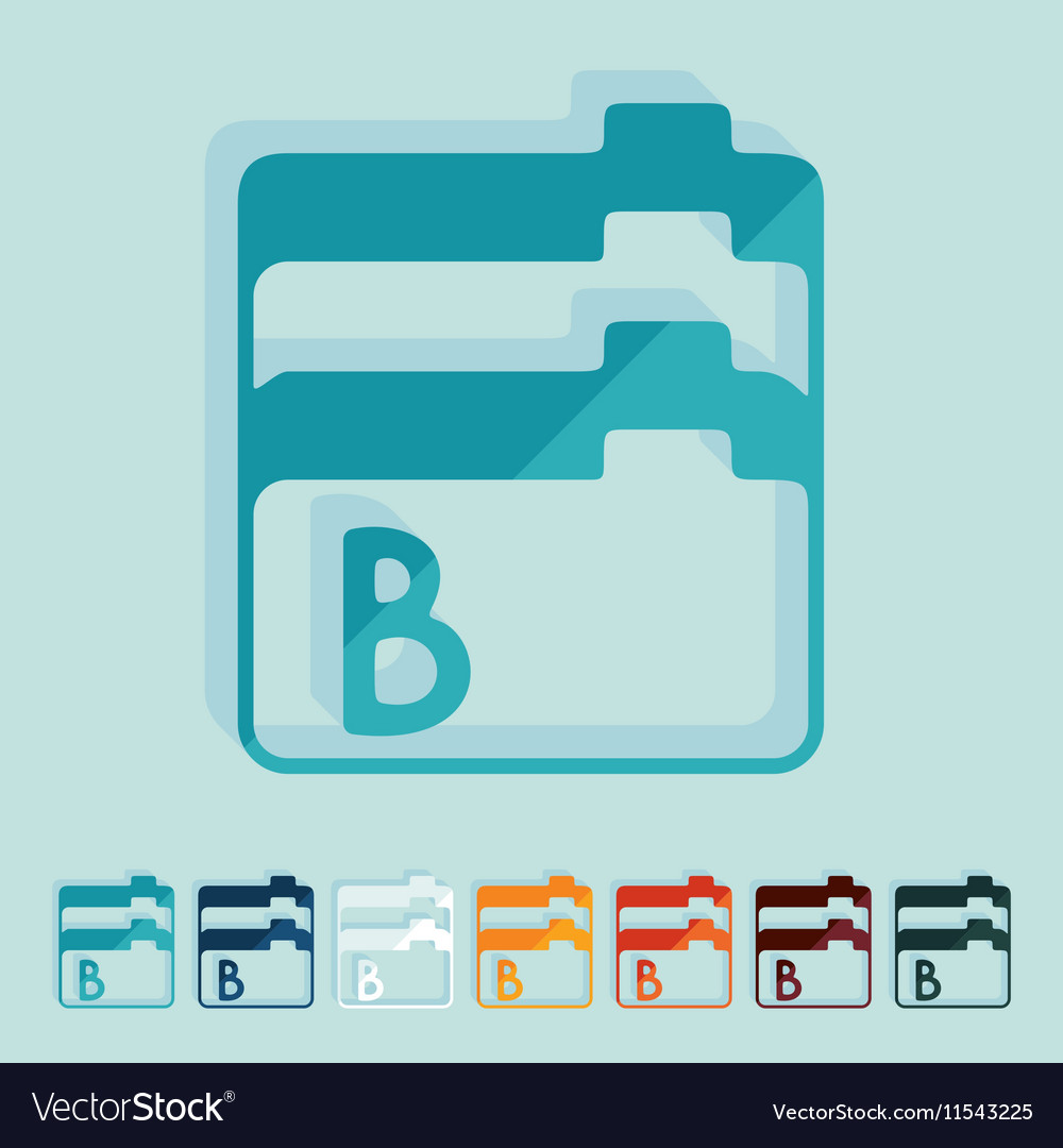 Flat design folder Royalty Free Vector Image - VectorStock