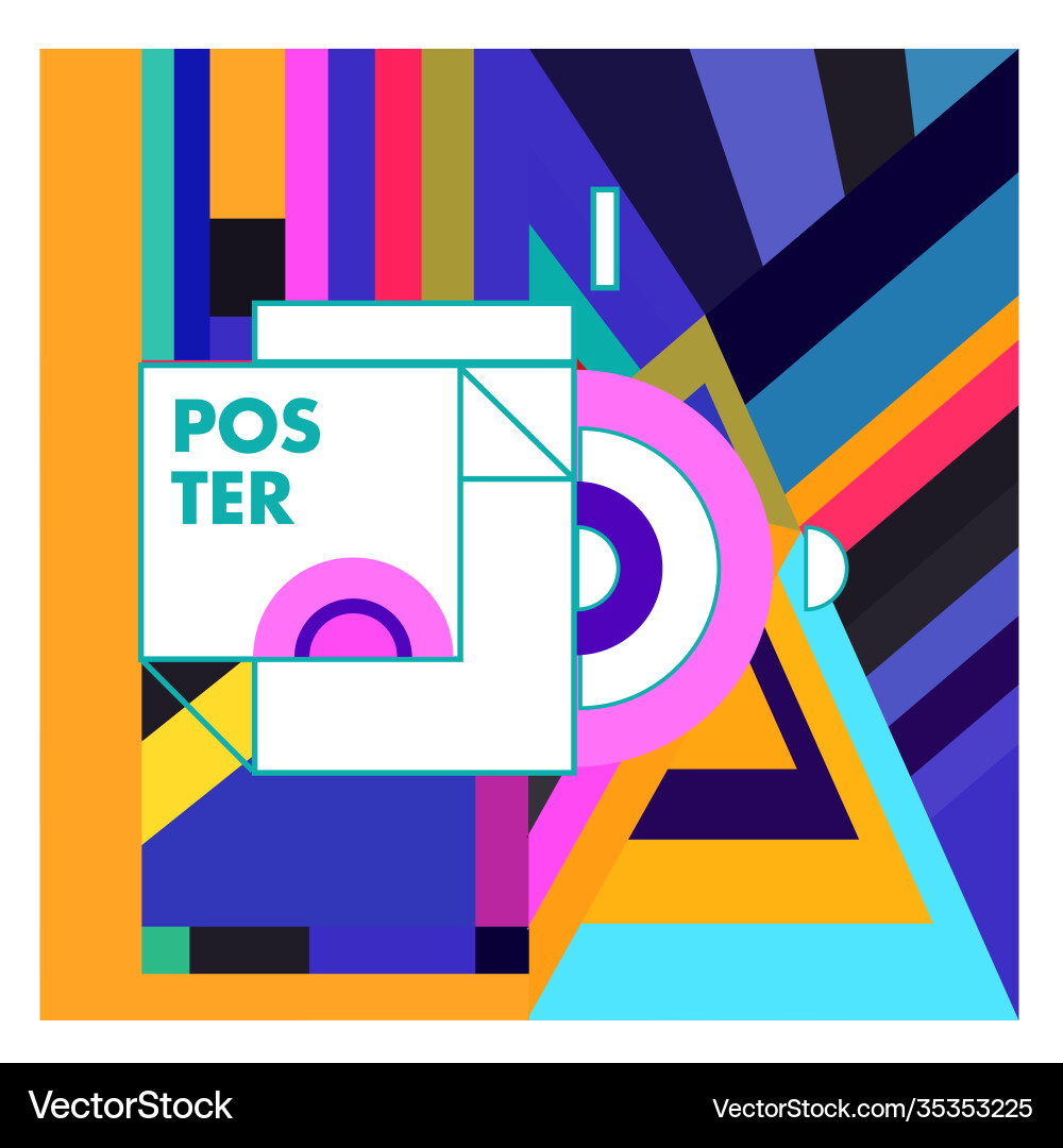 Geometric colorful pattern for poster and banner Vector Image