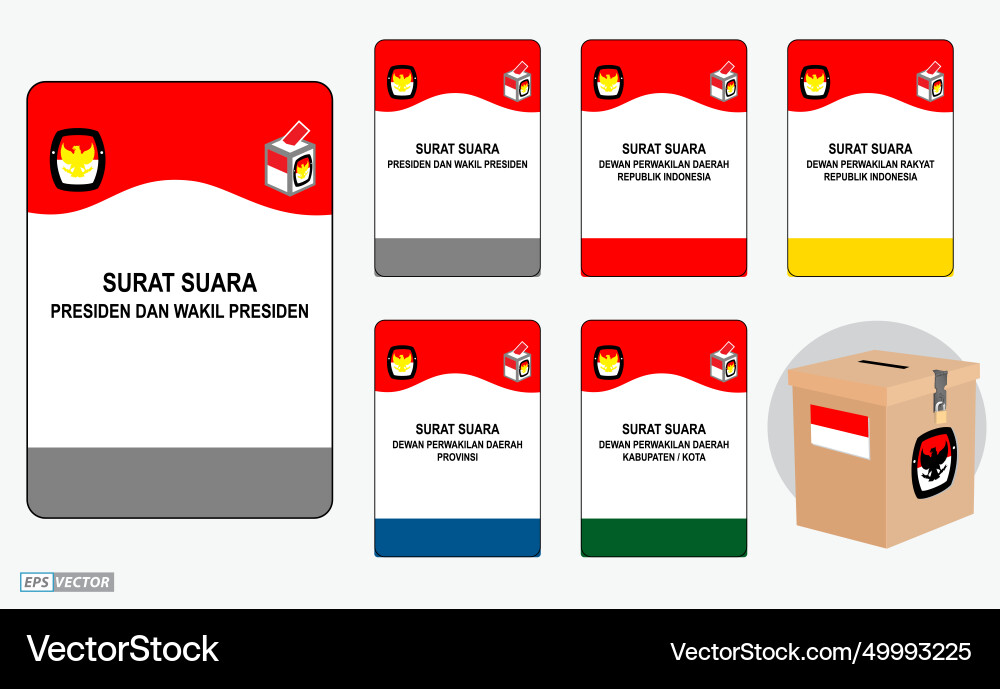 Indonesia election day concept Royalty Free Vector Image